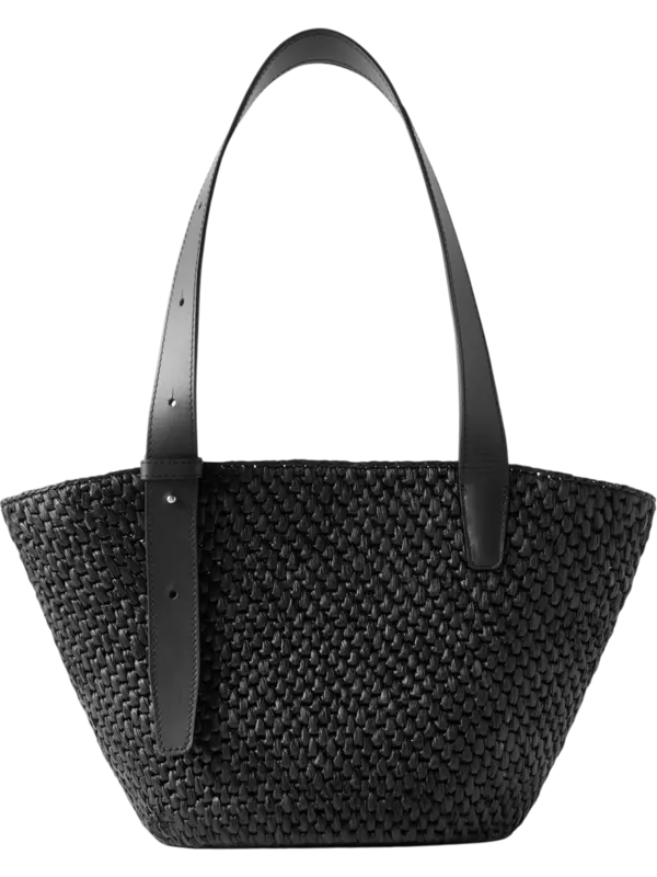 Lié Studio Bianca Small Raffia Tote - Black