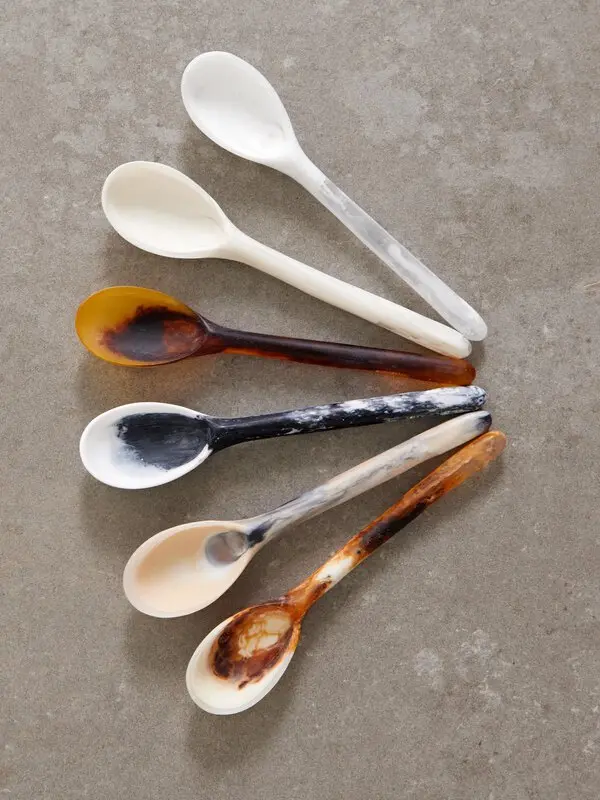 Dinosaur Designs Stone Set Of Six Resin Spoons - Multi