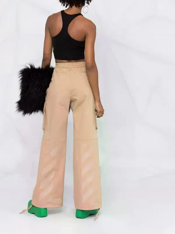 Off-White Ribbed Crop Top