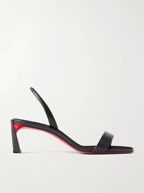 CHRISTIAN LOUBOUTIN O Condora 55 Leather Slingback Sandals - Black