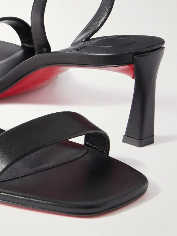 CHRISTIAN LOUBOUTIN O Condora 55 Leather Slingback Sandals - Black