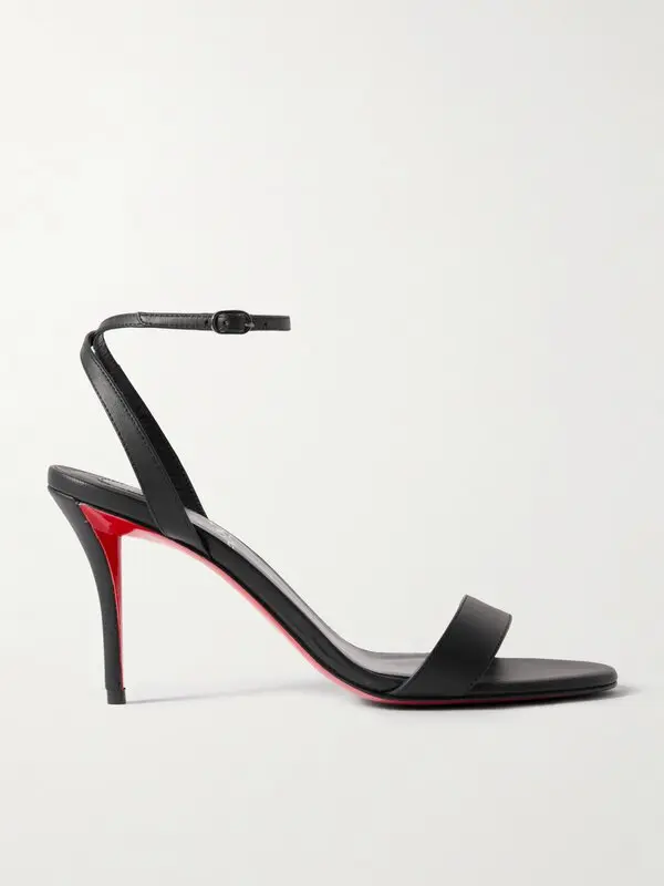 CHRISTIAN LOUBOUTIN Miss Z 80 Leather Sandals - Black