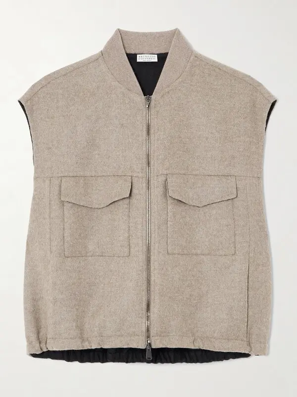 Brunello Cucinelli Wool-flannel Vest - Neutrals