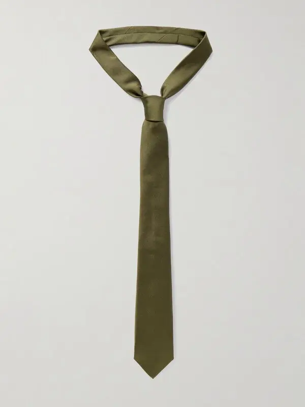 THE FRANKIE SHOP Lene Satin Tie - Green