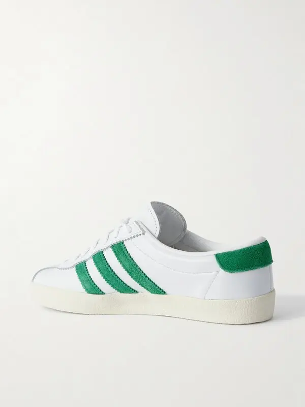 ADIDAS ORIGINALS Sporty & Rich Suede-trimmed Leather Sneakers - White