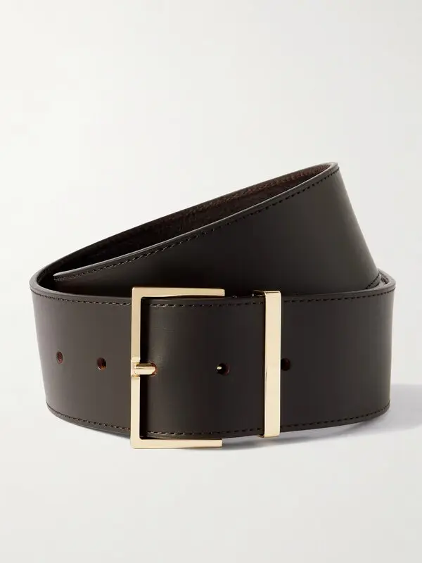 THE FRANKIE SHOP Evro Leather Belt - Brown