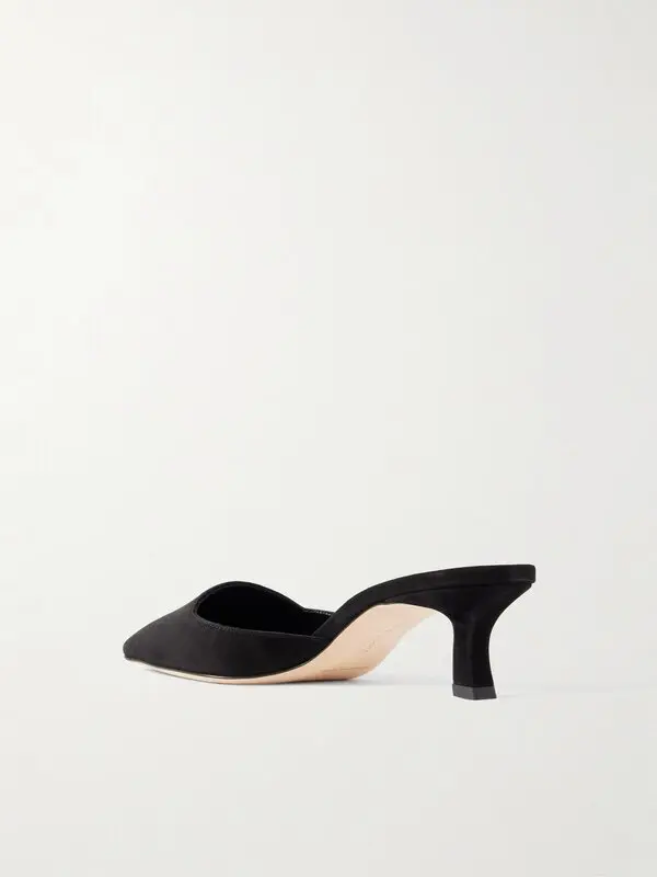 Manolo Blahnik Moiramu Suede Mules