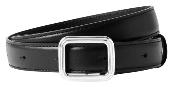 Lié Studio The Georgia Wide Leather Belt - Black
