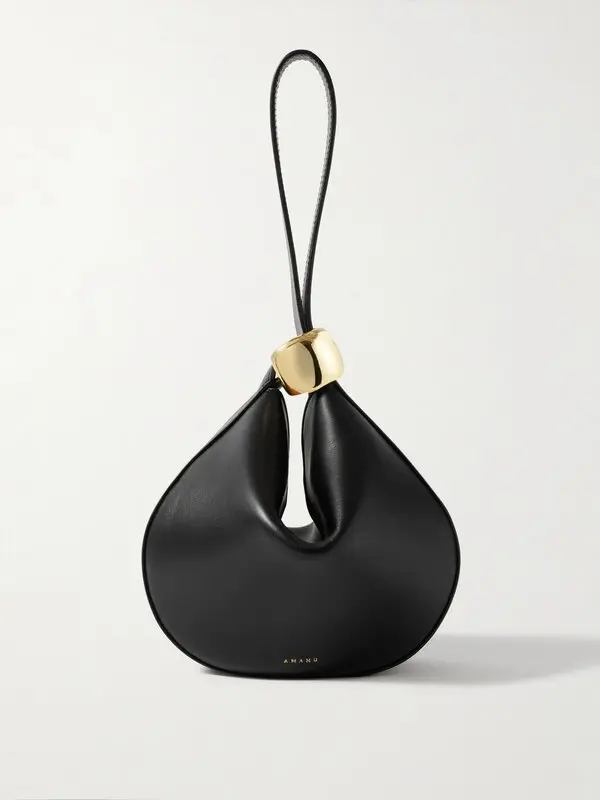 AMANU The Zambia Embellished Leather Tote - Black