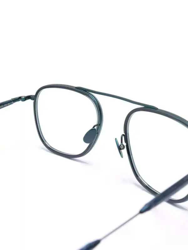 MOSCOT Fanagle Square-frame Glasses - Blue