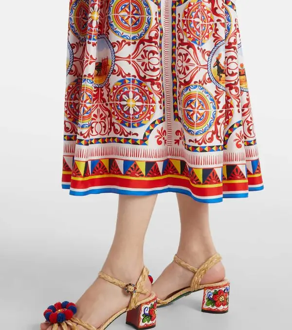 Dolce & Gabbana Printed Silk Midi Dress