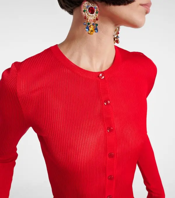 Dolce & Gabbana Ribbed Knit Cardigan