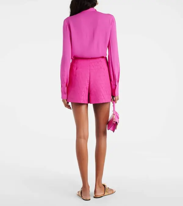 Valentino Garavani Vlogo Cotton-blend Shorts
