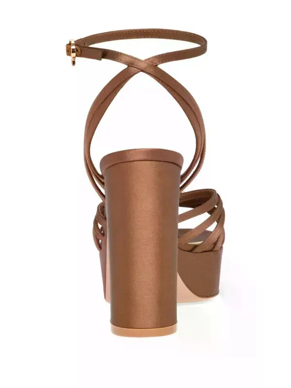 GIANVITO ROSSI Strappy Platform Sandals - Brown