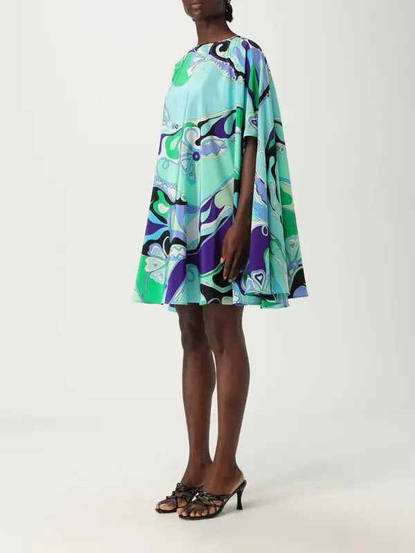 green emilio pucci dress EMILIO PUCCI Beaded Trimmed Neck Dress Size 38 Green