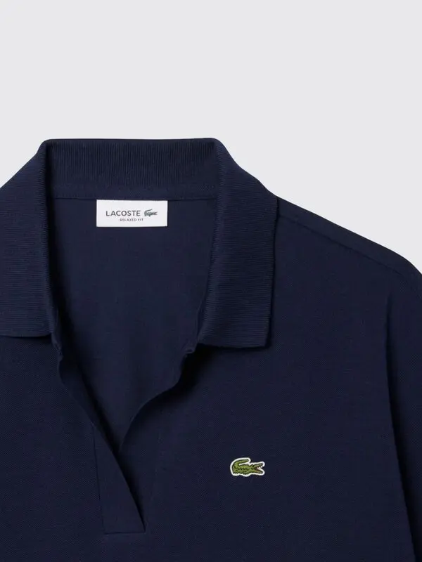 Lacoste Cotton Blend Polo Shirt - Blue