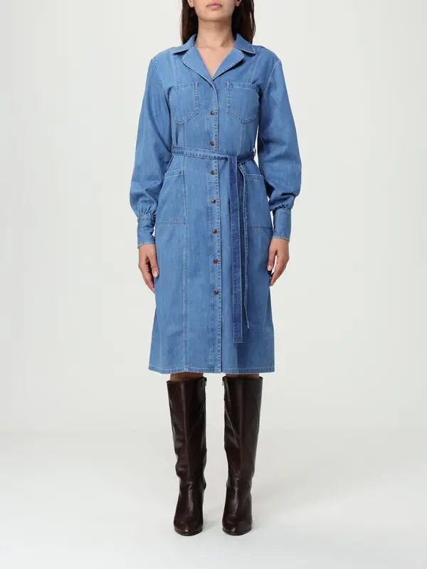 Hugo Boss Shirt Dress In Denim 40% Off Editorialist