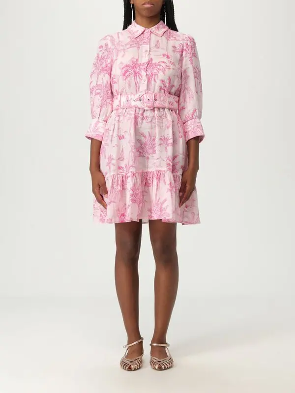 MC2 SAINT BARTH Printed Belted Shirt Dress