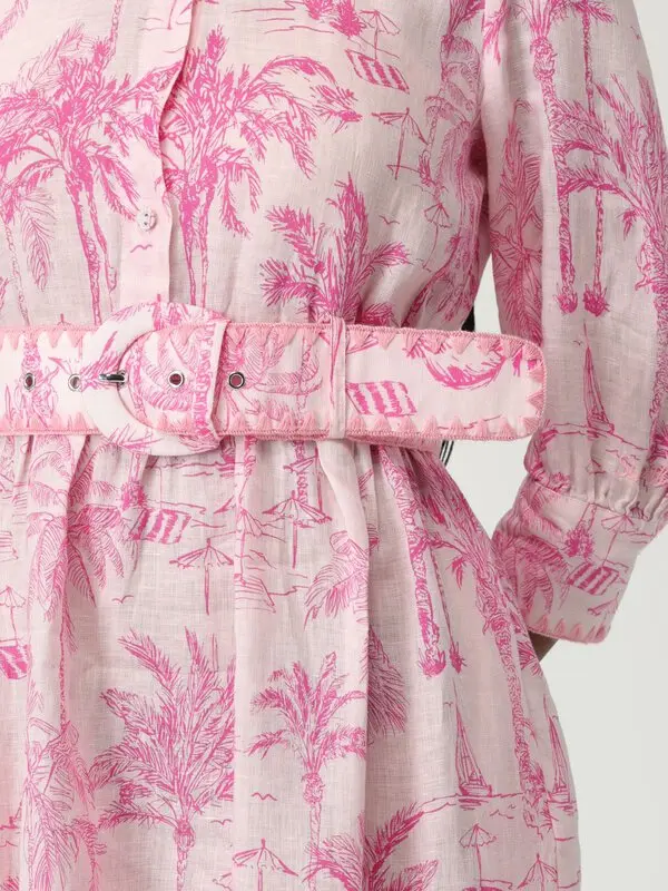 MC2 SAINT BARTH Printed Belted Shirt Dress