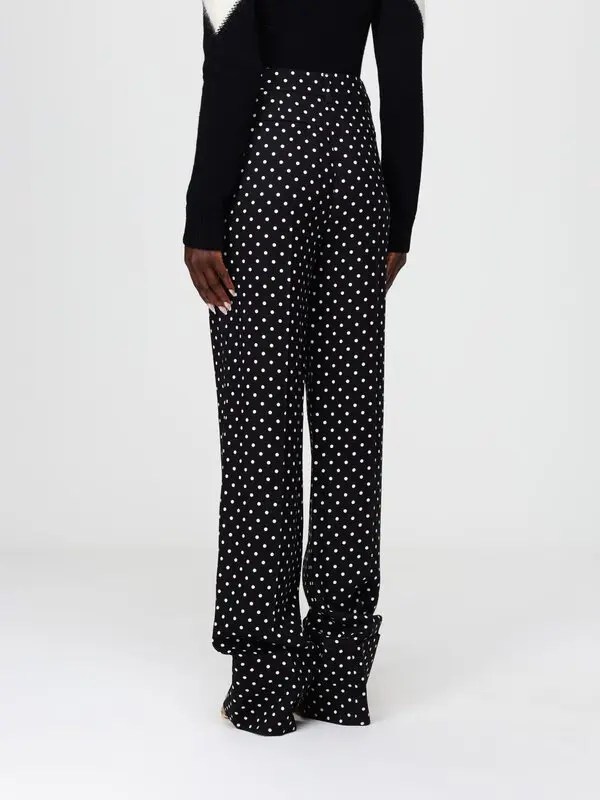 Valentino Garavani Polka Dot Wide Leg Trousers - White