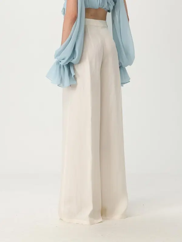 Blumarine Wide Leg Trousers - White