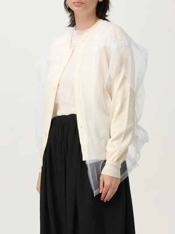 Comme Des Garçons Tulle Overlay Cardigan