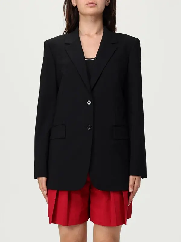 Theory Single-breasted Notched Lapel Jacket - Black