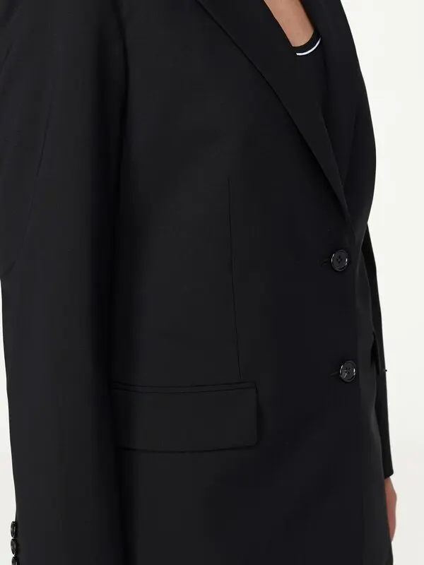 Theory Single-breasted Notched Lapel Jacket - Black