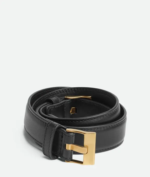 BOTTEGA  VENETA Calfskin Leather Belt - Black