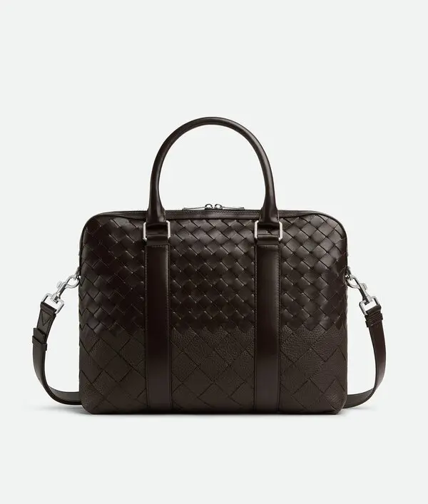 BOTTEGA  VENETA Intrecciato Slim Briefcase - Fondant