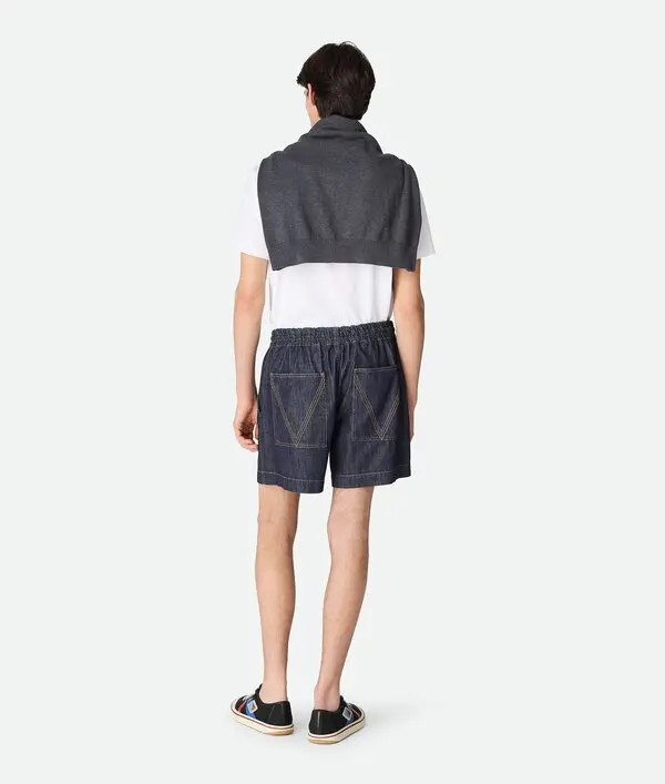 Bottega Veneta Rinsed Denim Shorts - Indigo