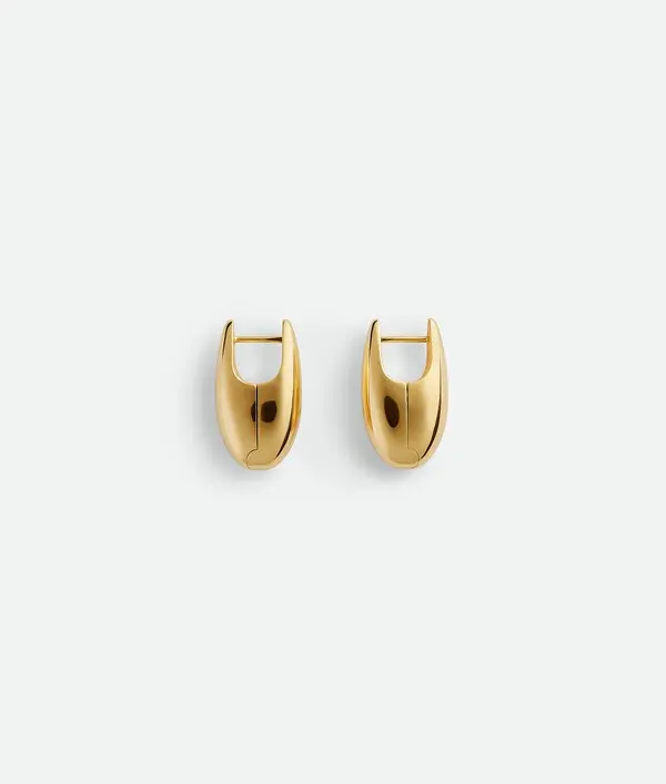 Bottega Veneta Small Ellipse Earrings - Yellow Gold