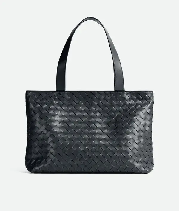 BOTTEGA  VENETA Small Intrecciato Zipped Tote - Ardoise