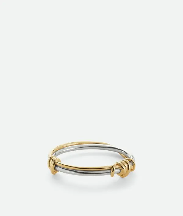 Bottega Veneta Knot Bracelet - Silver/yellow Gold