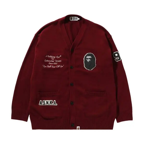 A BATHING APE Knit Cardigan - Red