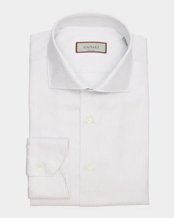 Canali Apos;s Micro-structure Dress Shirt - Lt Blue