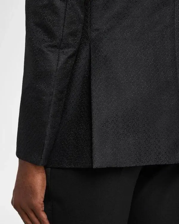 Giorgio Armani Apos;s Honeycomb Satin Peak Lapel Dinner Jacket