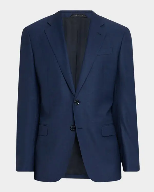 Giorgio Armani Windowpane G Line Two-piece Suit - Solid Medium Blue