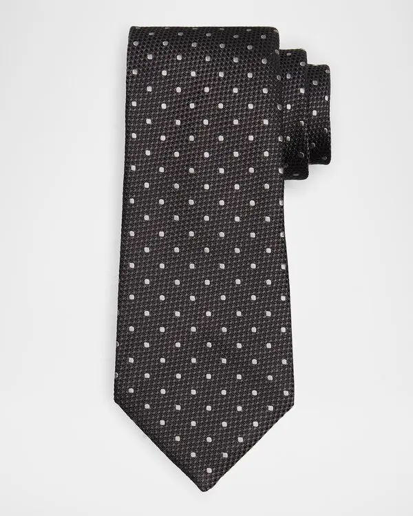 TOM FORD Contrast Dot Silk Neck Tie