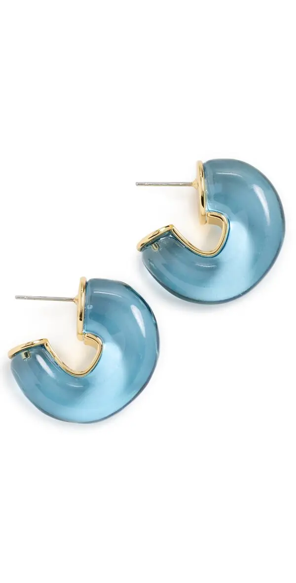 Lele Sadoughi Chunky Hoop Earrings - December Turquoise