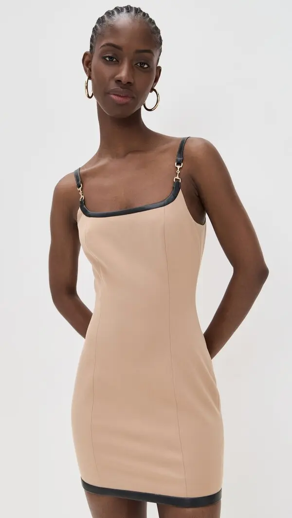 L'AGENCE Jettie Mini Dress In Dark Cappuccino