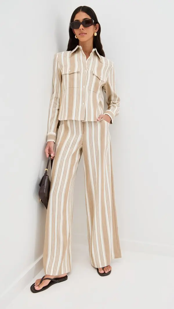 TWP Striped Linen Carter Top