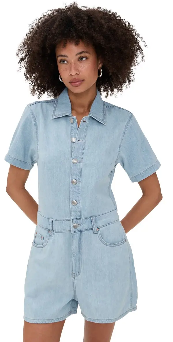 DL1961 Dl Aura Montauk Denim Romper - Poolside (dl Aura)