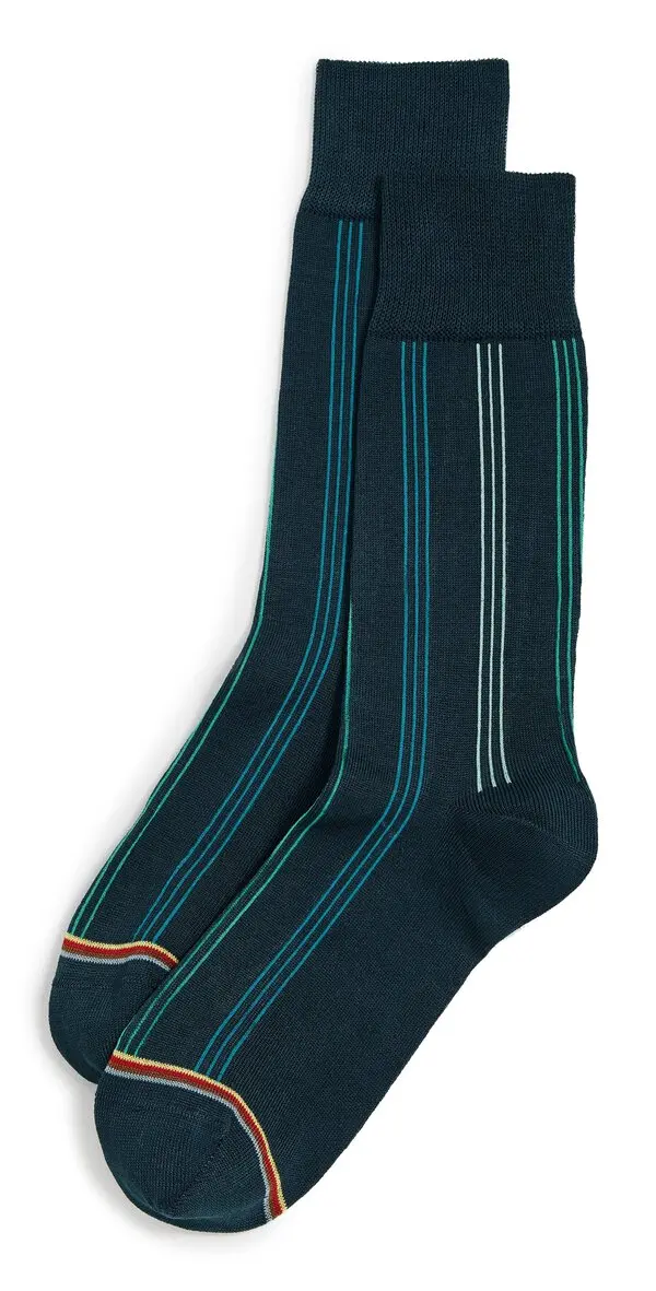 Paul Smith Jimini Stripe Socks - Dark Olive