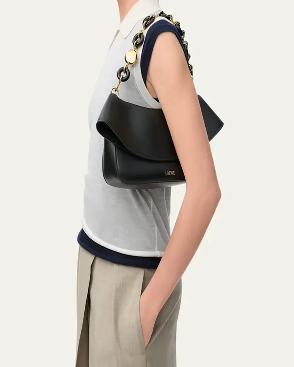 Loewe Ola Medium Shoulder Bag - Black