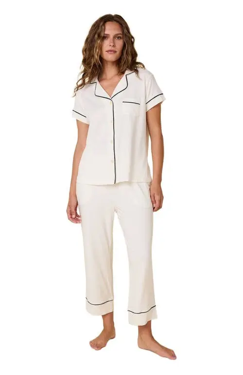 THE CAT'S PAJAMAS Pima Knit Capri Set - Ivory