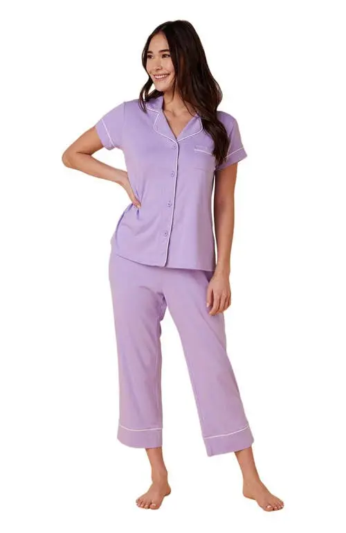 THE CAT'S PAJAMAS Pima Knit Capri Set - Lilac