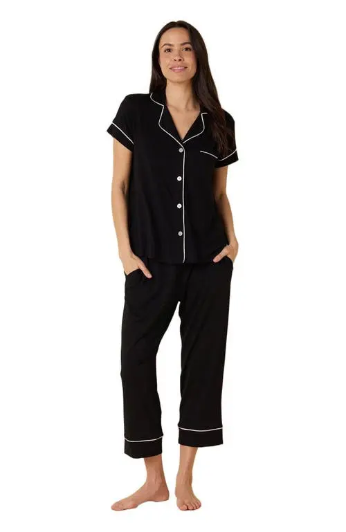 THE CAT'S PAJAMAS Pima Knit Capri Set - Midnight