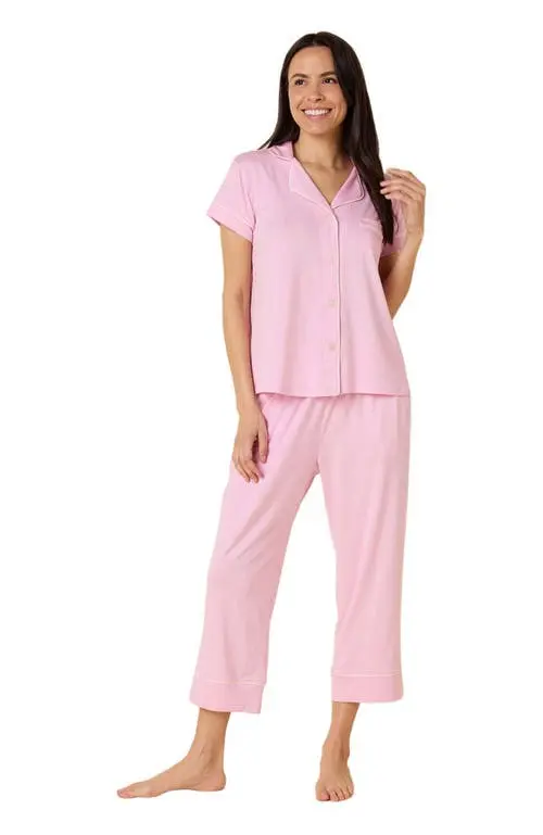 THE CAT'S PAJAMAS Pima Knit Capri Set - Pink Moment