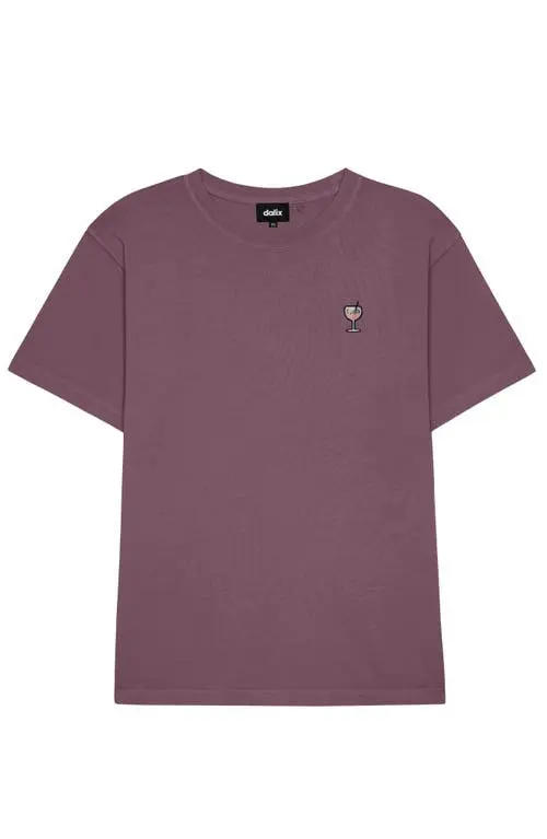 DALIX Spritz Midweight Garment Dye Tee - Plum
